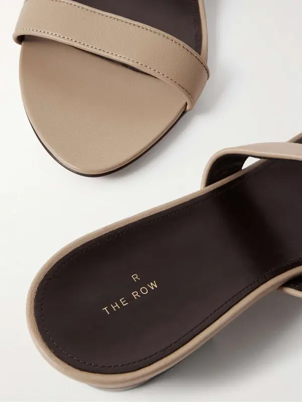 THE ROW Awar Leather Sandals - Beige