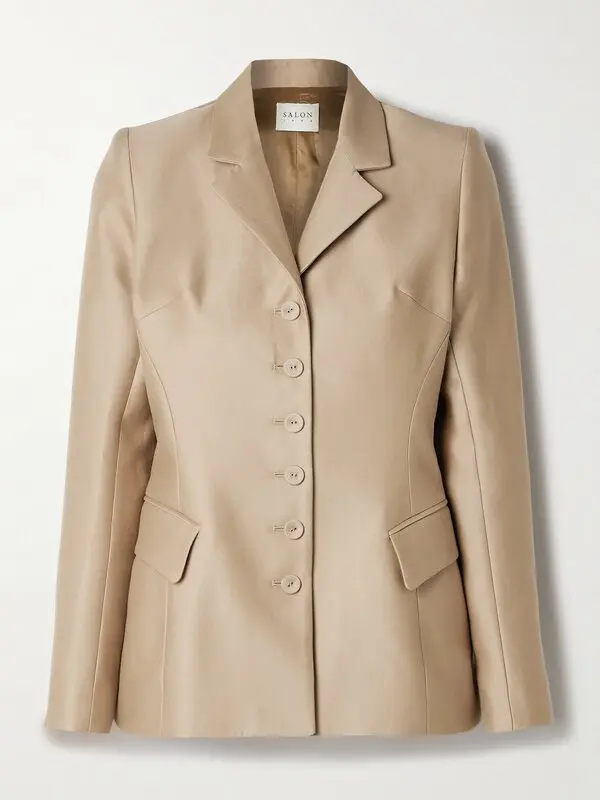 SALON 1884 Moro Cotton And Silk-blend Blazer