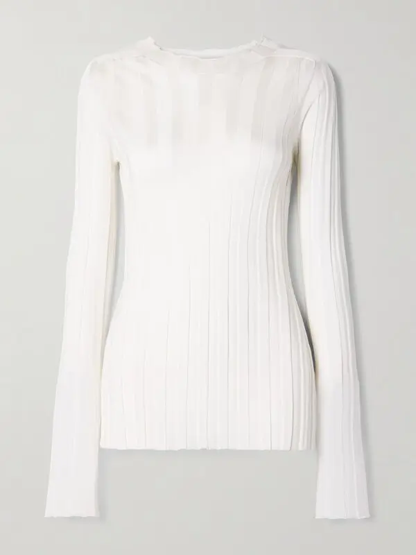 Khaite Cosette Ribbed-knit Top