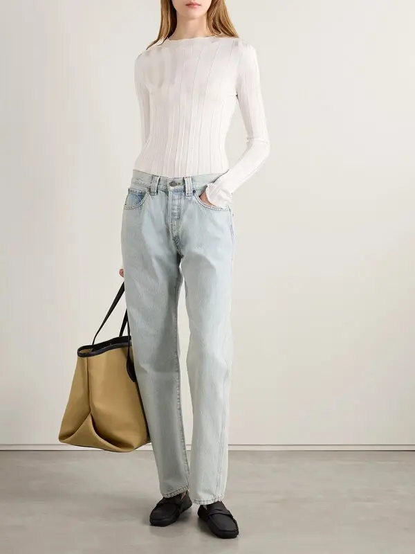 Khaite Cosette Ribbed-knit Top