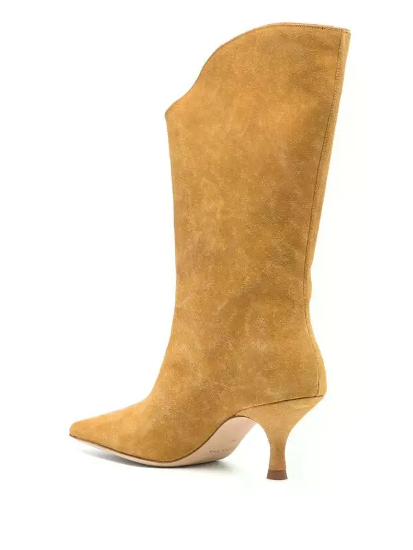 REJINA PYO Curved Leather Boots