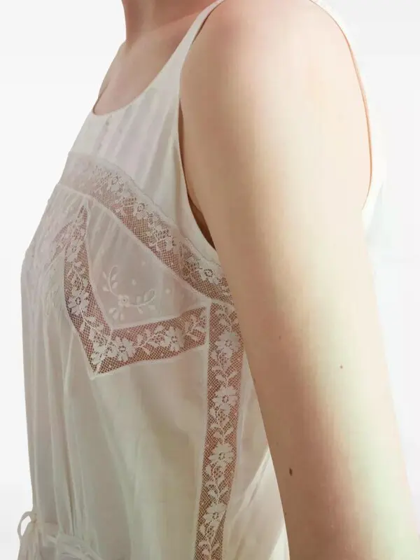 Prada Embroidered Midi Dress