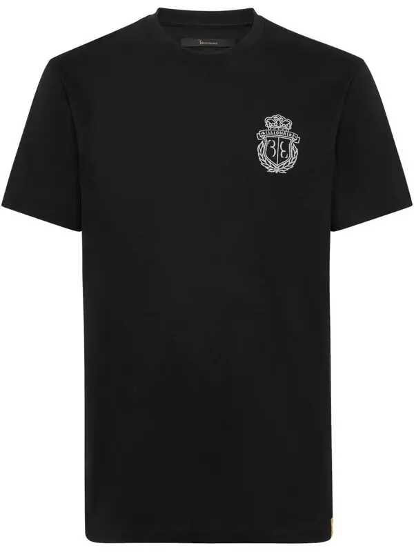 BILLIONAIRE Embroidered Crest T-shirt - Black