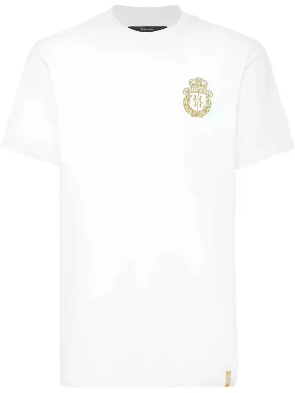 BILLIONAIRE Embroidered Crest T-shirt - White