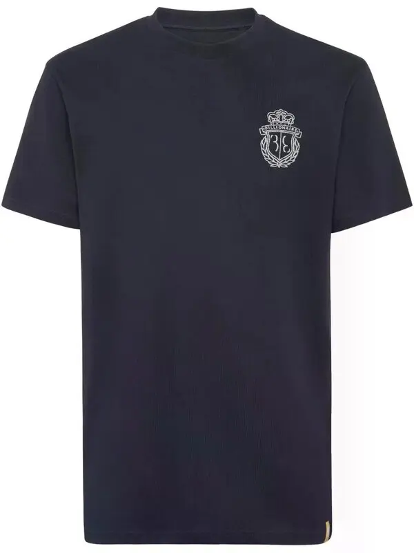 BILLIONAIRE Embroidered Crest T-shirt - Blue