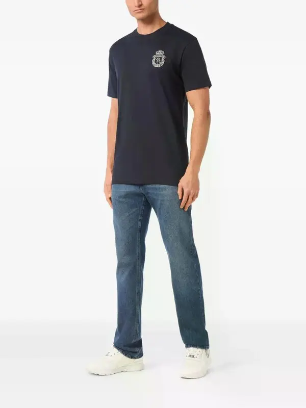 BILLIONAIRE Embroidered Crest T-shirt - Blue