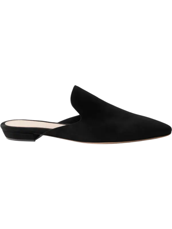 GIANVITO ROSSI Raja Suede Slippers - Black