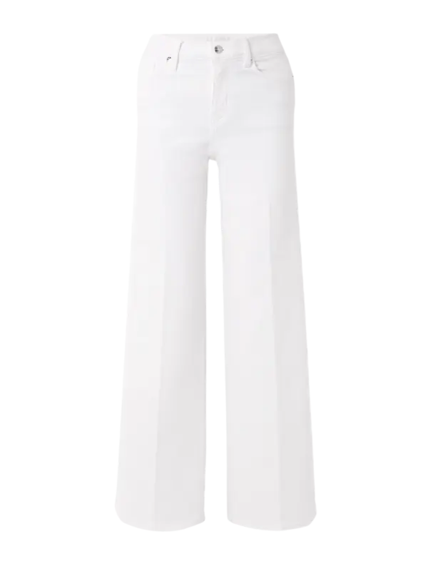 FRAME Le Slim Palazzo High-rise Wide-leg Jeans - White