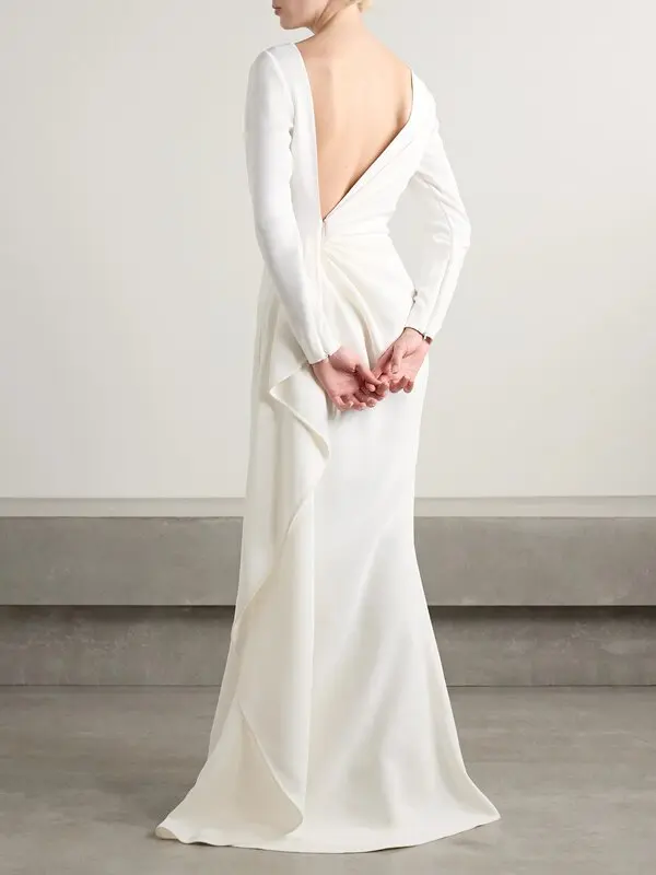 Elie Saab Draped Cady Gown