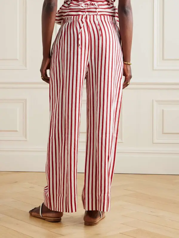 Faithfull The Brand Jones Striped Linen Wide-leg Pants