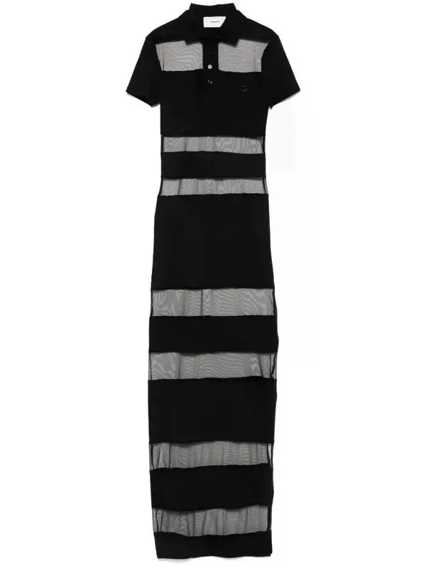 Coperni Striped Sheer Polo Dress