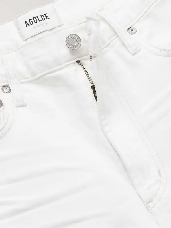 AGOLDE Ren High-rise Wide-leg Jeans - White