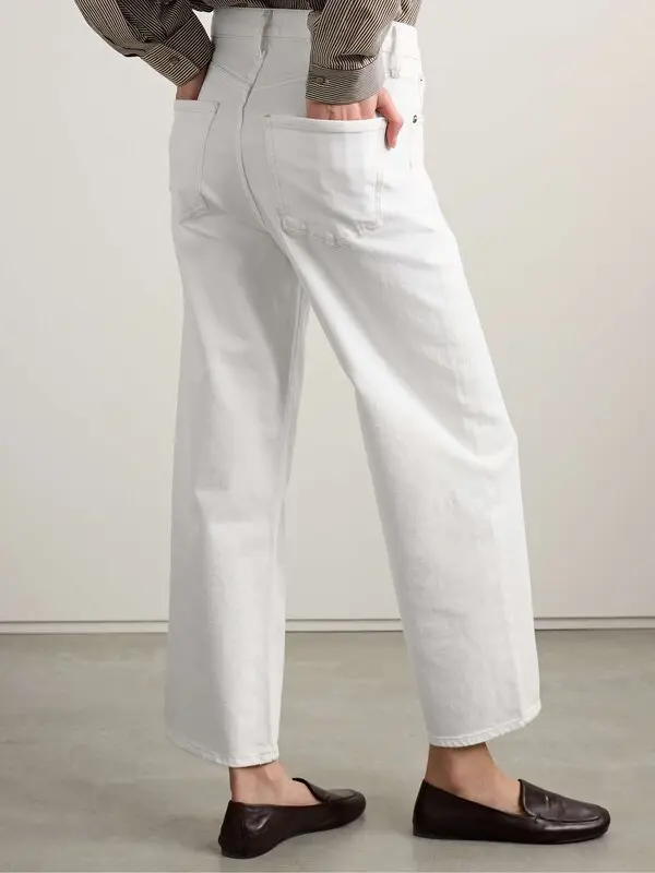 AGOLDE Ren High-rise Wide-leg Jeans - White