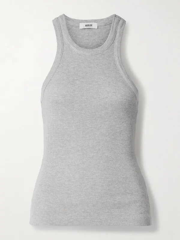 AGOLDE Rayne Ribbed Tank - Gray