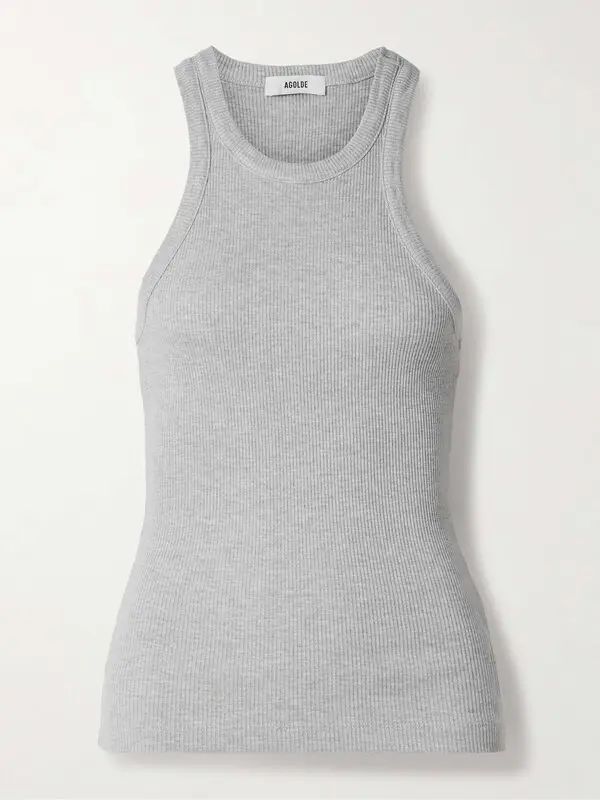 AGOLDE Rayne Ribbed Tank - Gray