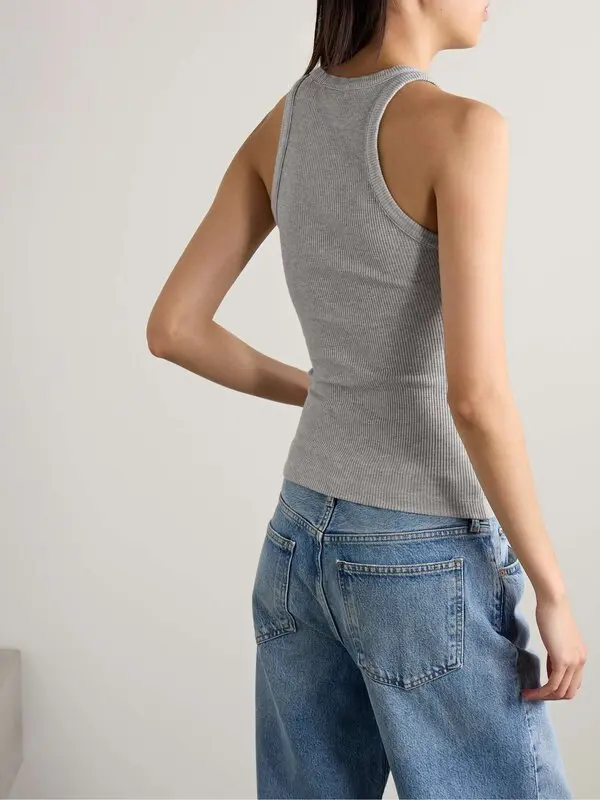 AGOLDE Rayne Ribbed Tank - Gray