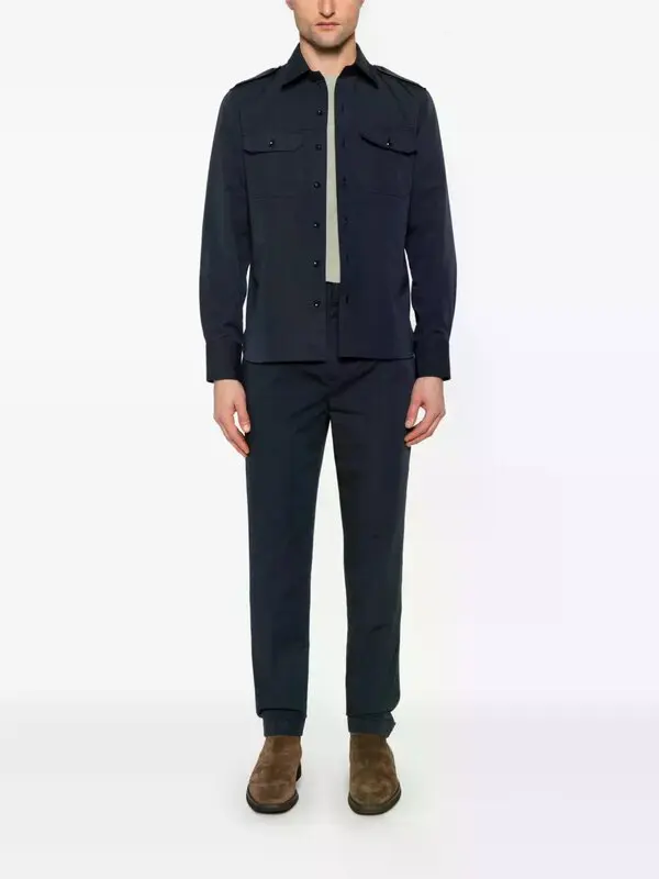 TOM FORD Poplin Chinos - Blue