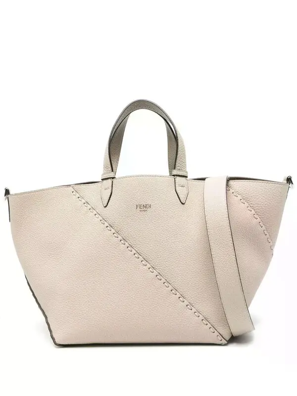 Fendi Small Selleria Diagonal Tote Bag - Neutrals