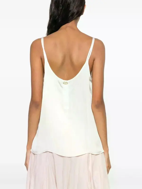 TWINSET Embroidered Satin Top