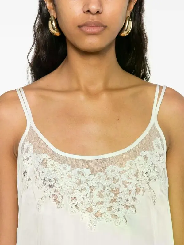 TWINSET Embroidered Satin Top