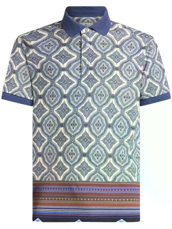 Etro Geometric-print Polo Shirt