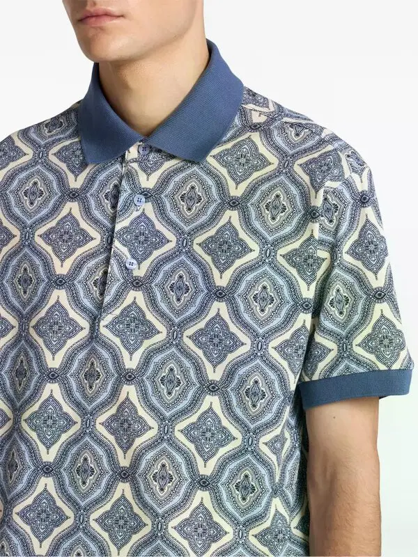 Etro Geometric-print Polo Shirt