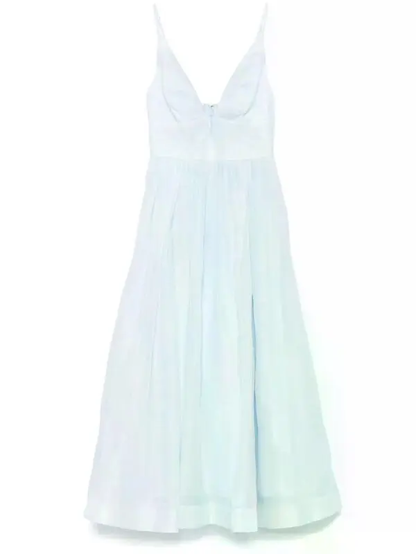 Buy Zimmermann Illuminate V-neck Midi Dress - Blue At 65% Off | Editorialist