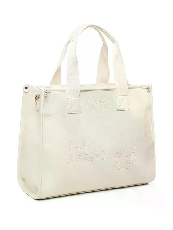 V°73 Logo Embossed Tote Bag