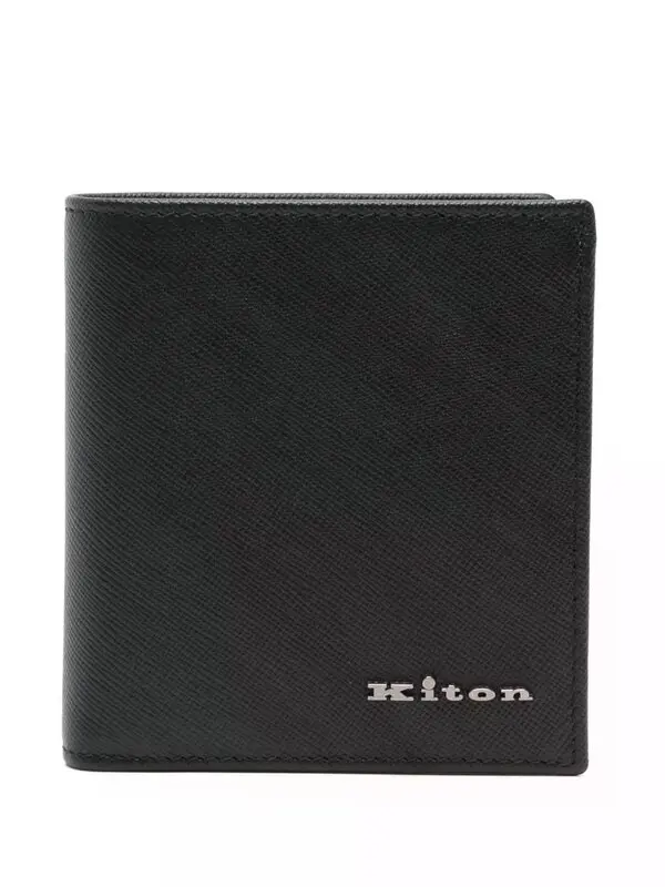 Kiton Logo-lettering Wallet - Black