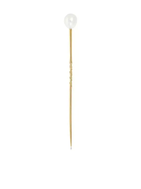 PRAGNELL 14kt Yellow Edwardian Natural Pearl Pin - Gold