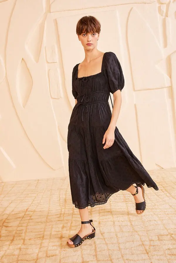 Ulla Johnson Palma Midi Dress - Noir