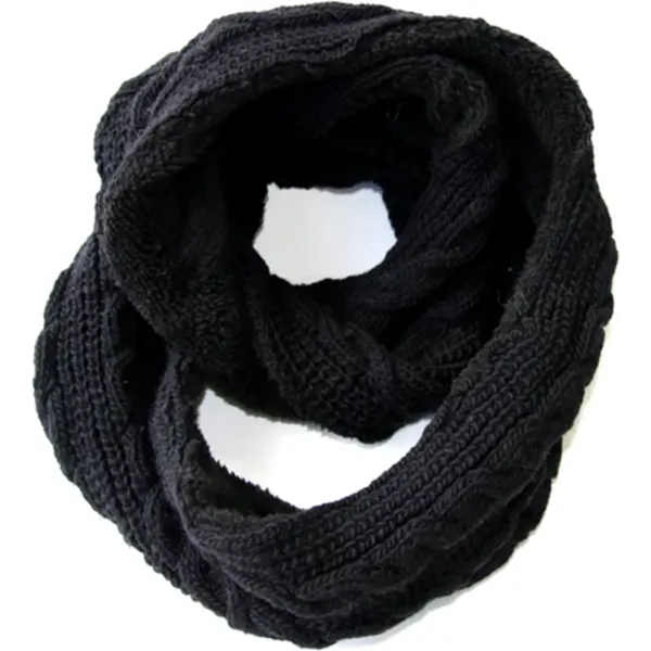 NIRVANNA DESIGNS Trinitas Lined Infinity Scarf - Black