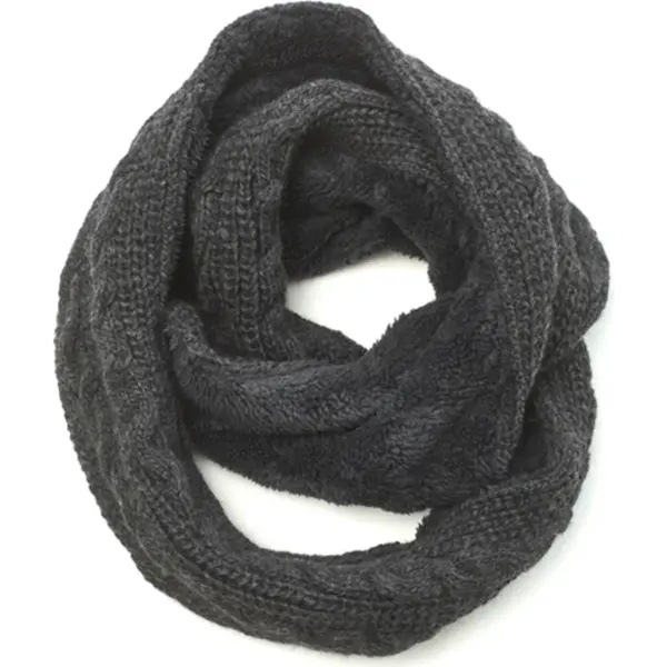 NIRVANNA DESIGNS Trinitas Lined Infinity Scarf - Charcoal