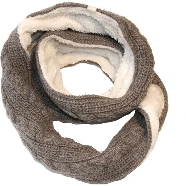 NIRVANNA DESIGNS Trinitas Lined Infinity Scarf - Cocoa