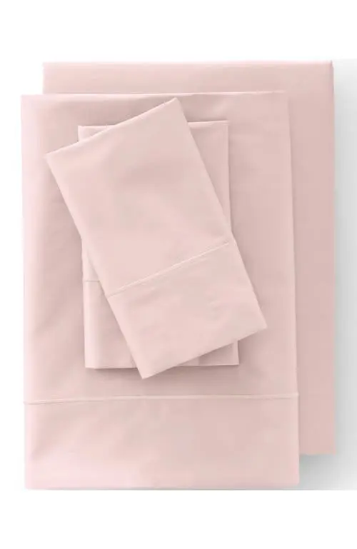 LANDS' END Supima Cotton No Iron Sateen Sheets400 Thread Count - Antique Rose Water
