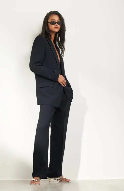 OPEN EDIT Curator Crepe Relaxed Blazer - Black