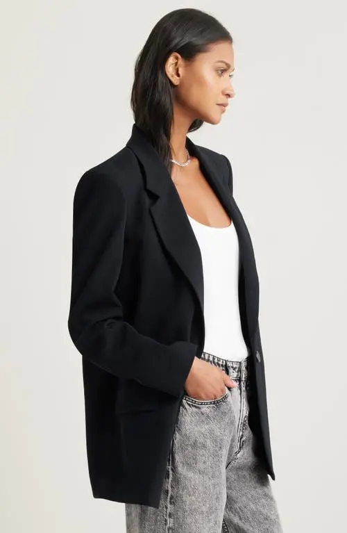 OPEN EDIT Curator Crepe Relaxed Blazer - Black