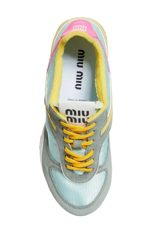 Miu Miu Gymnasium Low-top Sneakers - Anice/ Fuxia