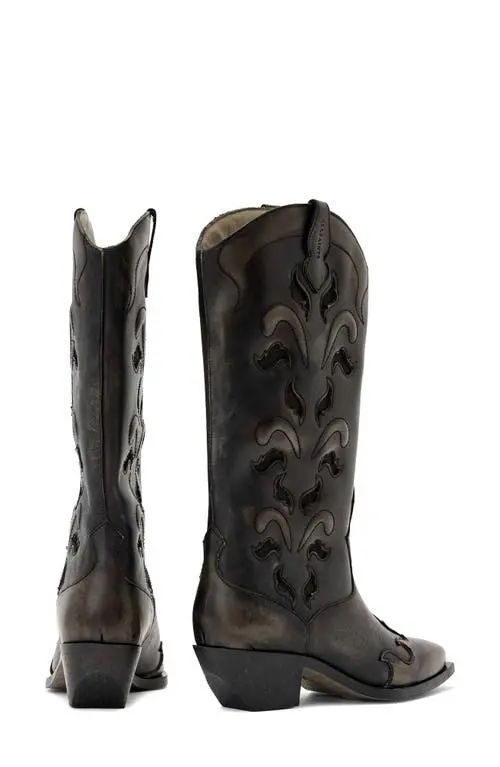 ALLSAINTS Dolly Western Boots - Etch Dark Brown