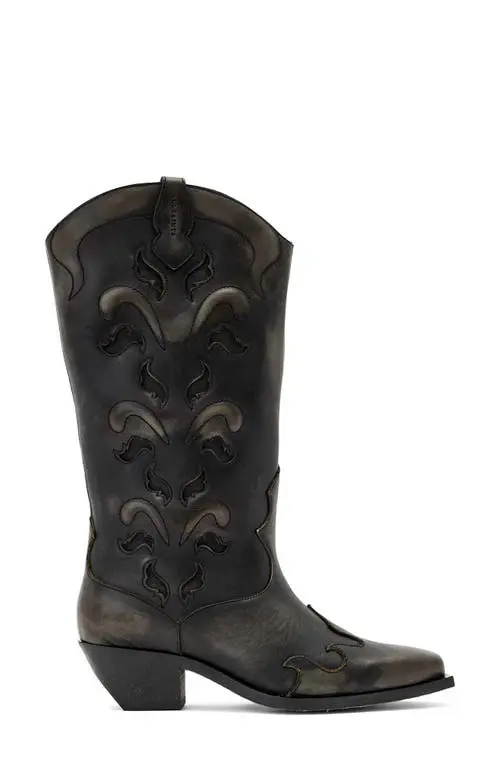 ALLSAINTS Dolly Western Boots - Etch Dark Brown