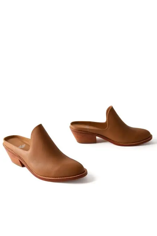 FORTRESS Michelle Heeled Mule - Caramel