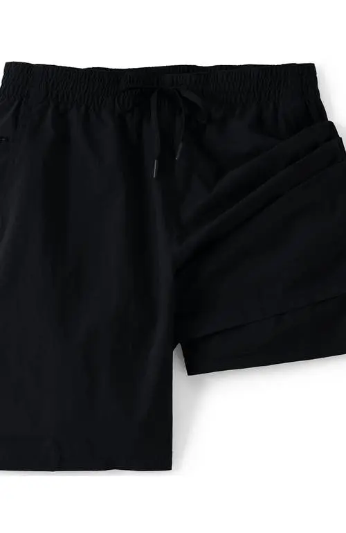 LANDS' END 9" Volley Hydroliner Swim Trunks - Black
