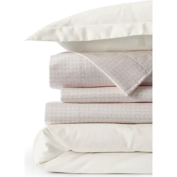 LANDS' END 400 Thread Count Premium Supima Cotton No Iron Sateen Duvet Bed Cover - Ivory