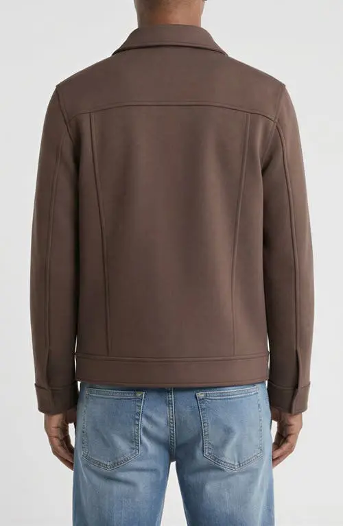 Bagatelle Double Face Performance Twill Trucker Jacket - Chocolate
