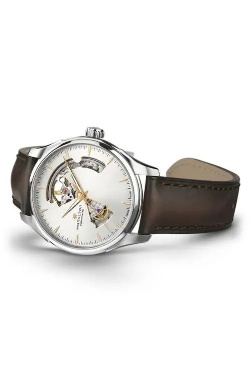 Hamilton Jazzmaster Open Heart Automatic Strap Watch - Silver