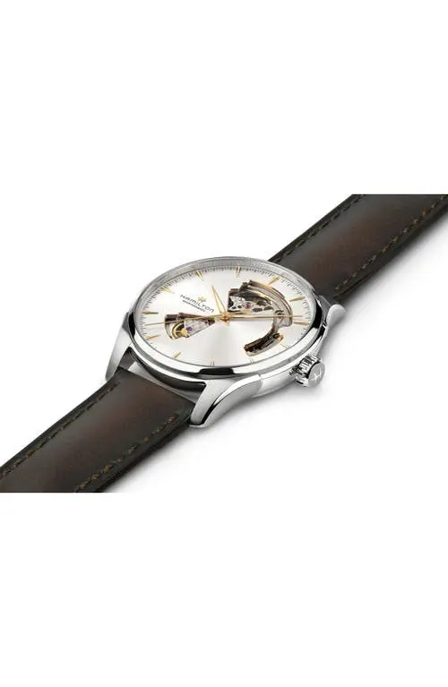 Hamilton Jazzmaster Open Heart Automatic Strap Watch - Silver