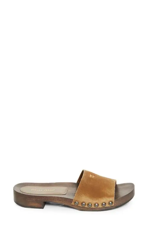 Miu Miu Clog Slide Sandal - Cannella