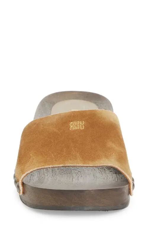 Miu Miu Clog Slide Sandal - Cannella