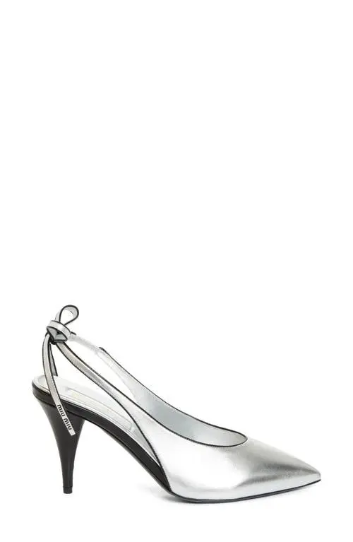 Miu Miu Pointed Toe Slingback Pumps
