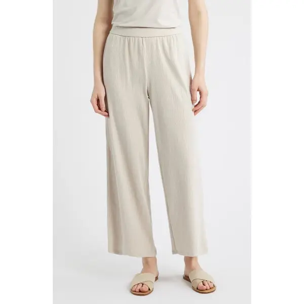 Eileen Fisher Jersey Ankle Wide Leg Pants